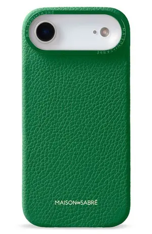 MAISON DE SABRE Leather Phone Case - Emerald Green