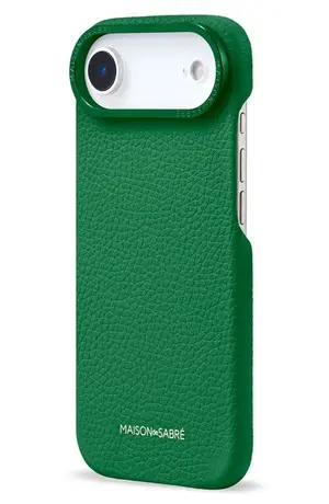 MAISON DE SABRE Leather Phone Case - Emerald Green