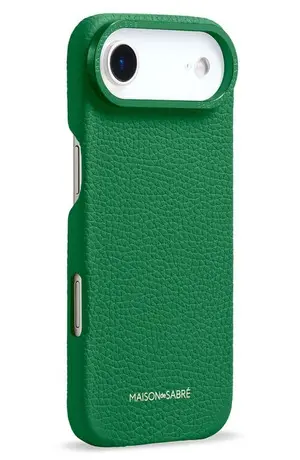 MAISON DE SABRE Leather Phone Case - Emerald Green