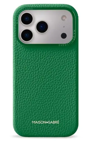 MAISON DE SABRE Leather Phone Case - Emerald Green