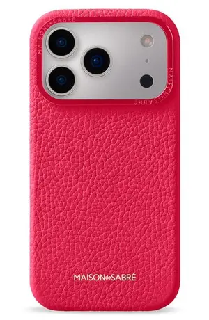 MAISON DE SABRE Leather Phone Case - Shibuya Fuchsia