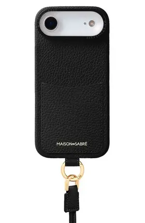 MAISON DE SABRE Sling Phone Case - Black Caviar