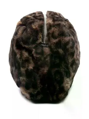 Apparis Leopard-print Zip Clutch - Brown