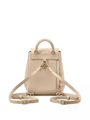 MAISON DE SABRE Mini Soft Leather Backpack With Top Handle And Adjustable Shoulder Straps - Neutrals