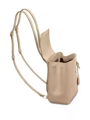 MAISON DE SABRE Mini Soft Leather Backpack With Top Handle And Adjustable Shoulder Straps - Neutrals