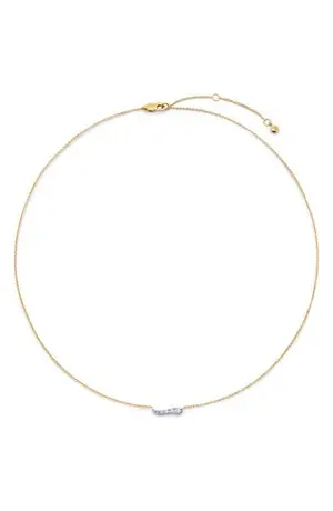 Monica Vinader Riva Pavé Lab Grown Diamond Necklace - 18ct Gold Vermeil