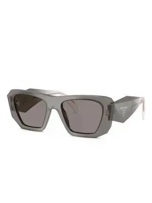 Prada Symbole Geometric-frame Sunglasses - Grey