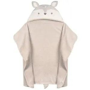 JUST BORN Tan Character Hooded Towel - Deer