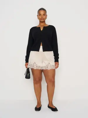 REFORMATION Fern Satin Short - Ivory