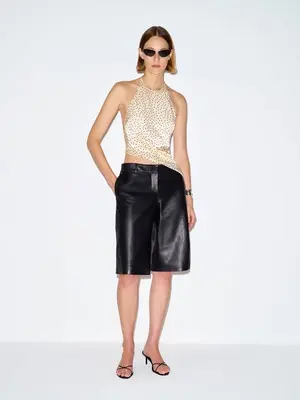 REFORMATION Reese Silk Top - Ivory