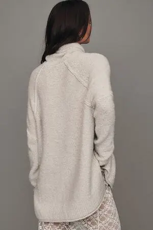 PILCRO Mock-neck Tunic Sweater