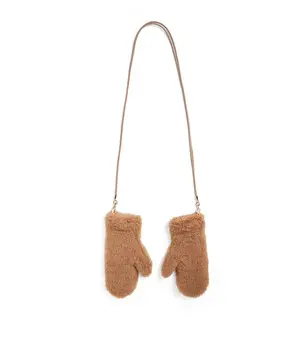 Max Mara Camel Wool And Silk Mittens - Beige