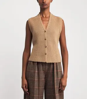 Max Mara Wool-cashmere-blend Knitted Gilet