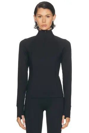 Beyond Yoga Fleeceback Quarter Zip Pullover Top