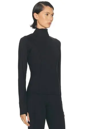 Beyond Yoga Fleeceback Quarter Zip Pullover Top