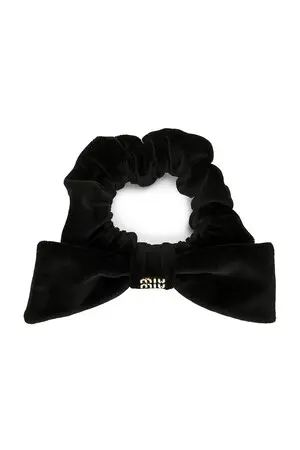 Miu Miu Velluto Scrunchie - Nero