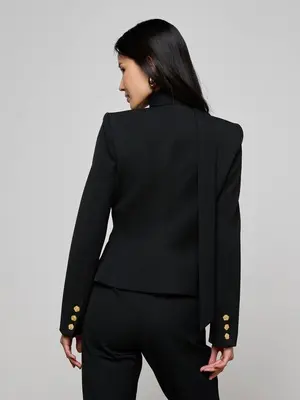 L'Agence Romy Tie Neck Blazer