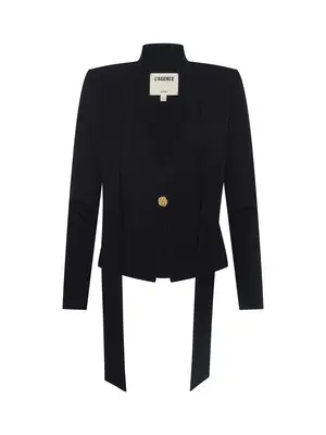 L'Agence Romy Tie Neck Blazer