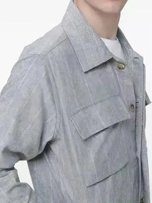 Eleventy Striped Pocket Shirt