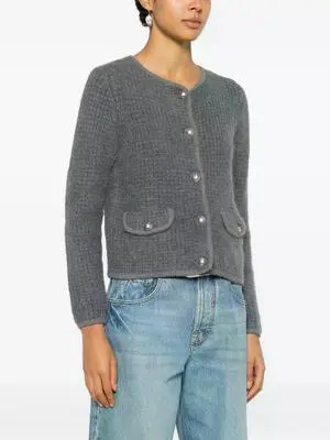 Ba&sh Button-up Cardigan With Pockets - Grey