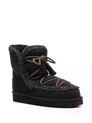 Mou Calf Suede Whipstitch Ankle Boots