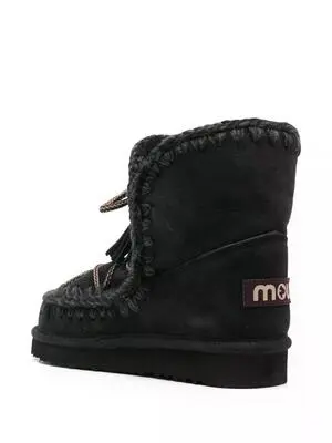 Mou Calf Suede Whipstitch Ankle Boots