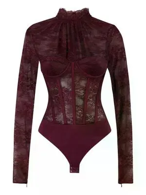 Retrofete Valentina Lace Bodysuit - Red