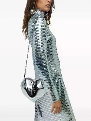 SIMONMILLER Molded Heart Metallic Shoulder Bag