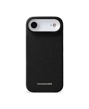 MAISON DE SABRE Leather Phone Case - Black Caviar