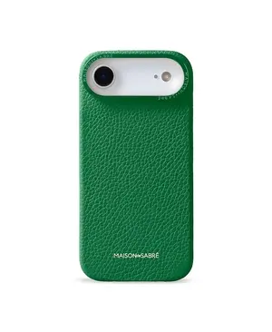 MAISON DE SABRE Leather Phone Case - Emerald Green