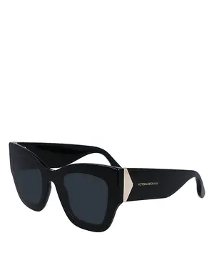 Victoria Beckham Plaque Butterfly Sunglasses, 51mm - Black