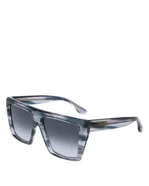 Victoria Beckham Classic Square Sunglasses - Grey Horn