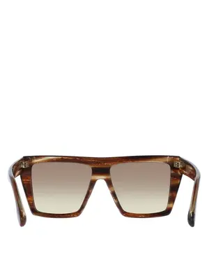 Victoria Beckham Classic Square Sunglasses - Light Brown Horn