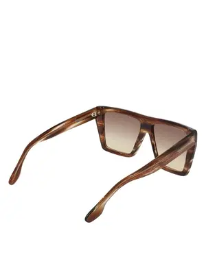 Victoria Beckham Classic Square Sunglasses - Light Brown Horn