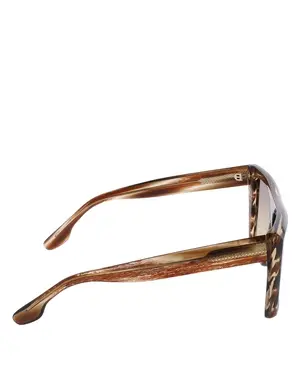 Victoria Beckham Classic Square Sunglasses - Light Brown Horn