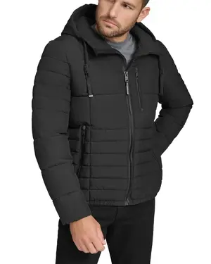 Andrew Marc Fitzroy Quilted Puffer Jacket - Black