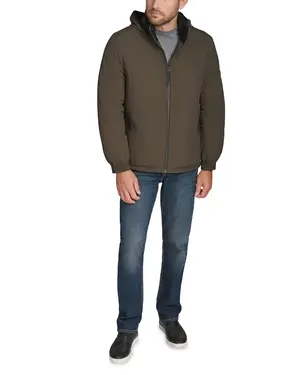 Andrew Marc Gatton Reversible Fleece Jacket - Olive