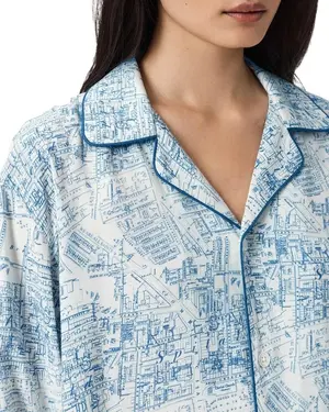 ALLSAINTS Maude Pajama Set - Map Blue