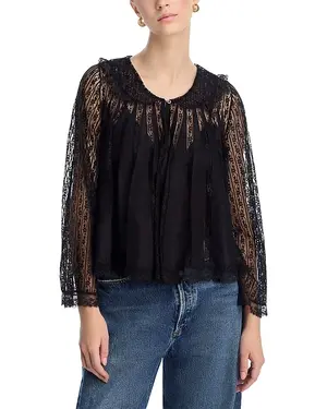 The Great. Kepsake Lace Collared Top