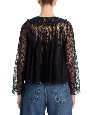 The Great. Kepsake Lace Collared Top