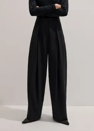 ME+EM Pleated Tapered Trousers