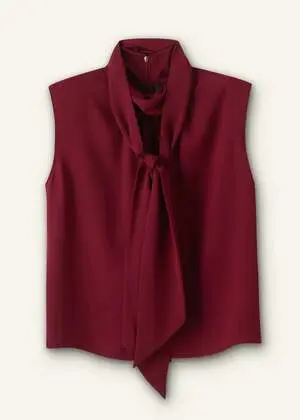 ME+EM Sleeveless Silk Top With Scarf