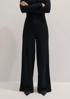 ME+EM Silk Knit Evening Palazzo Pant