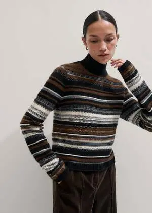 ME+EM Textured Stitch High Neck Jumper