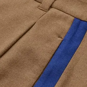 ME+EM Wool Straight-leg Pleat Front Trousers - Camel