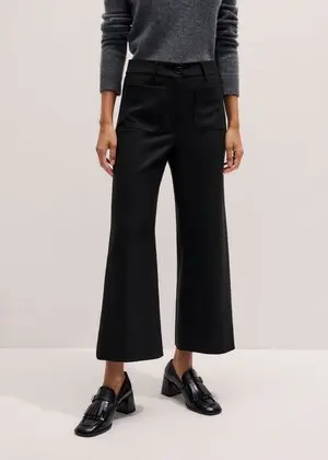 ME+EM Patch Pocket Cropped Kick Flare Trousers