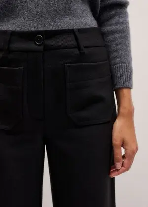 ME+EM Patch Pocket Cropped Kick Flare Trousers