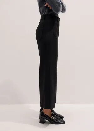 ME+EM Patch Pocket Cropped Kick Flare Trousers