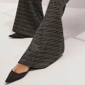 ME+EM Stripe Tweed Zip-front Top