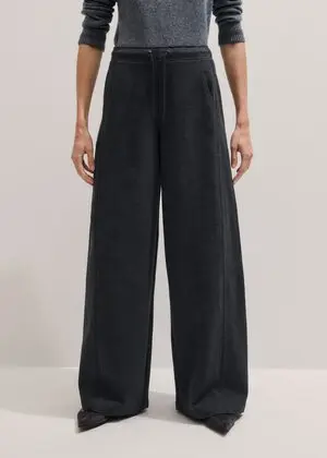 ME+EM Herringbone Barrel-leg Trousers